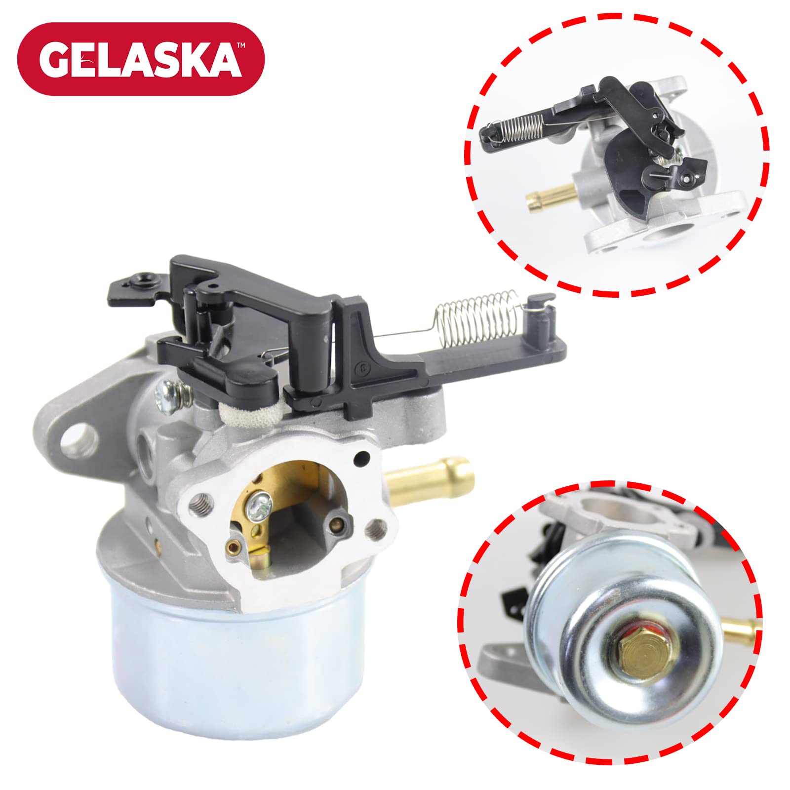 GELASKA 591137 Carburetor with 795066 Replaces for 591137, 590948 Carburetor for 2700-3000psi Pressure Washer and CC999ES, SC500E, SC500EZ, 775EX, 875EXI Mowers Series 190cc Engine