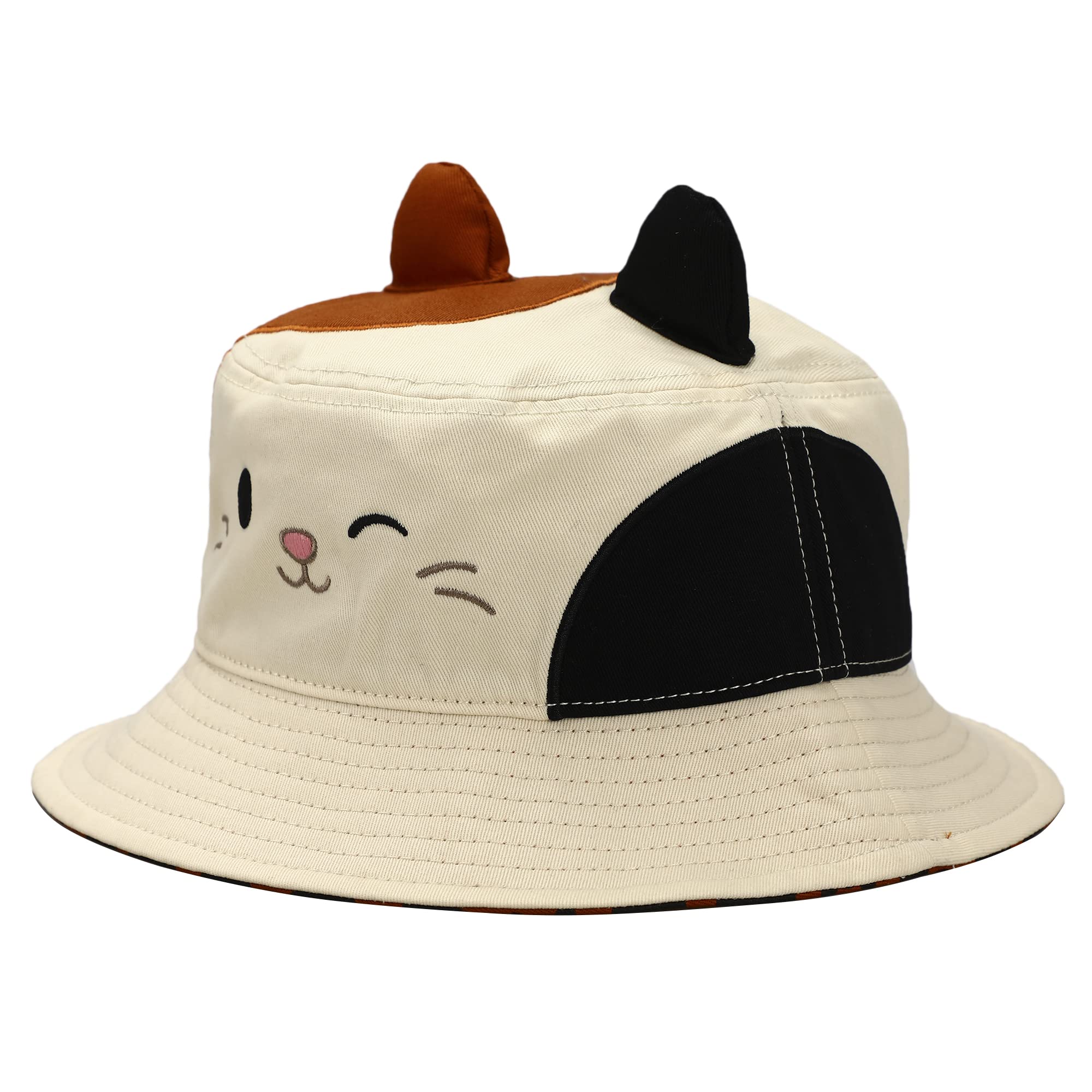 Bioworld - Squishmallows Cam The Cat Inspired Bucket Hat Off-White