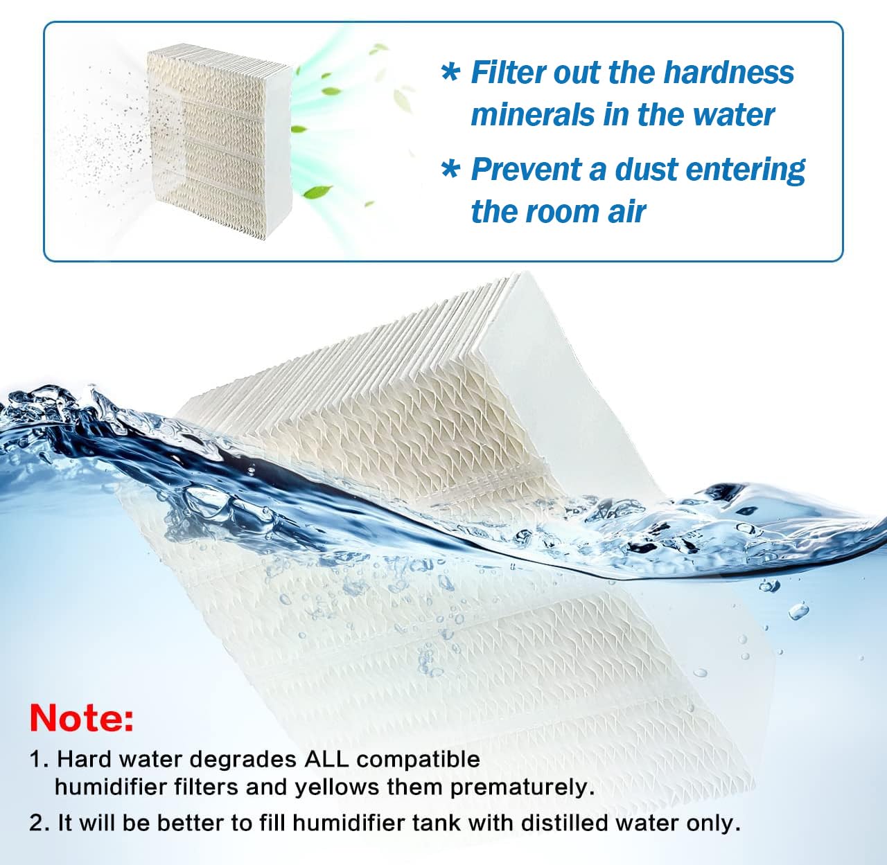 Alocs 1043 Humidifier Filter Wick Replacement for AIRCARE Essick Air 826000 831000 EP9800 EP9700 EP9500 EP9R800 EP9R700 EP9R500, Bemis Space Saver 800 8000 Series Evaporative Humidifiers