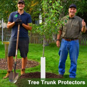 Corrugated Tree Guards, 2pcs Rigid PP Tree Trunk Protectors, Tree Bark Protector Sleeve Plant Guard Tube Wraps to Protect Bark, Tree Seedlings Tubes, Saplings Plants from Deer,Rodents, Mowers,Trimmers