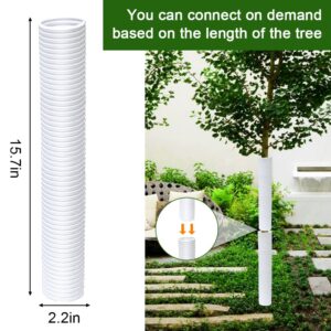 Corrugated Tree Guards, 2pcs Rigid PP Tree Trunk Protectors, Tree Bark Protector Sleeve Plant Guard Tube Wraps to Protect Bark, Tree Seedlings Tubes, Saplings Plants from Deer,Rodents, Mowers,Trimmers