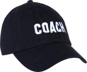 ann arbor t-shirt co. coach | coaching baseball hat, men & women team cap - (black, dadhat)