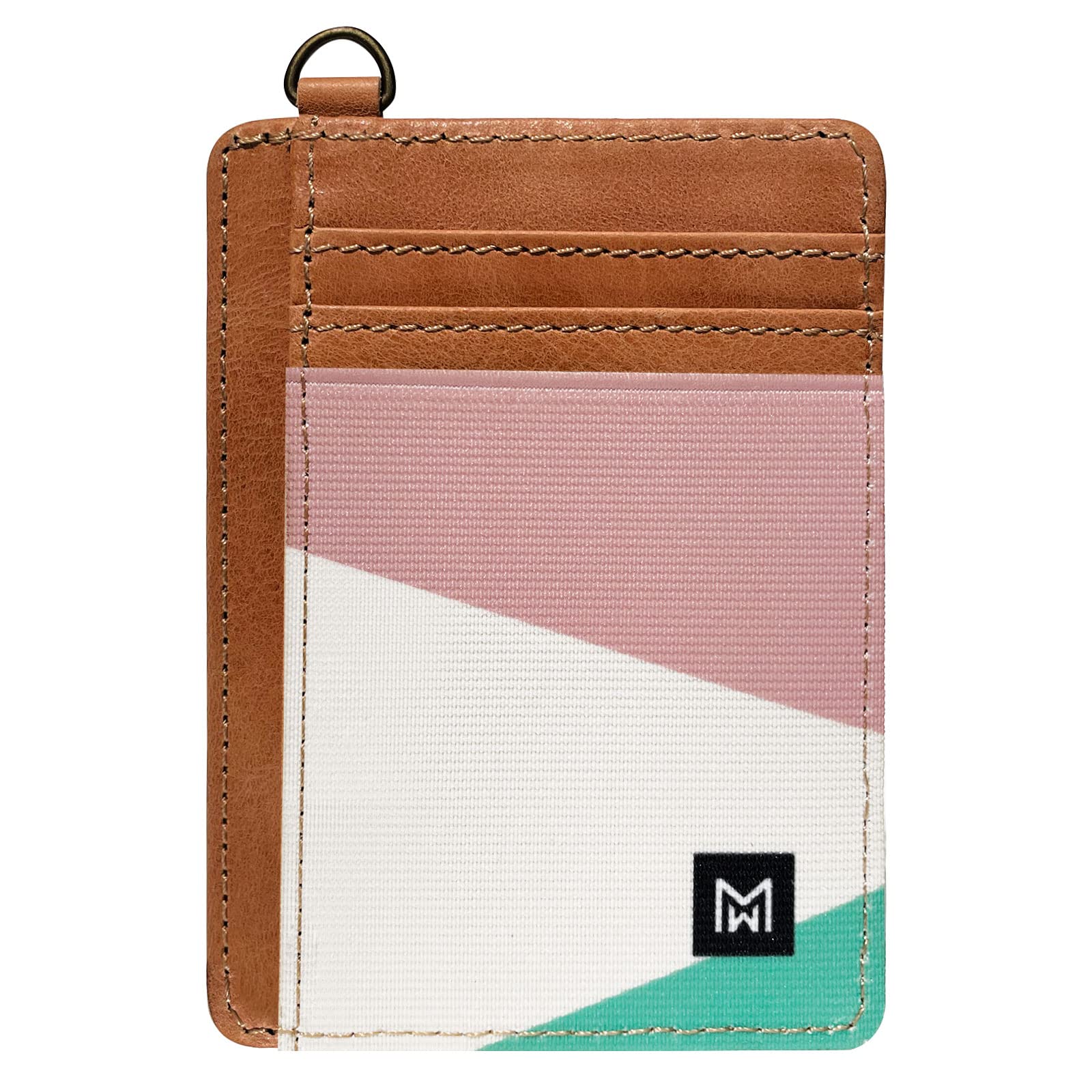 MOGEWOE Credit Card Holder Wallet for Women Slim Minimalist RFID Blocking Leather Elastic Front Pocket Wallet