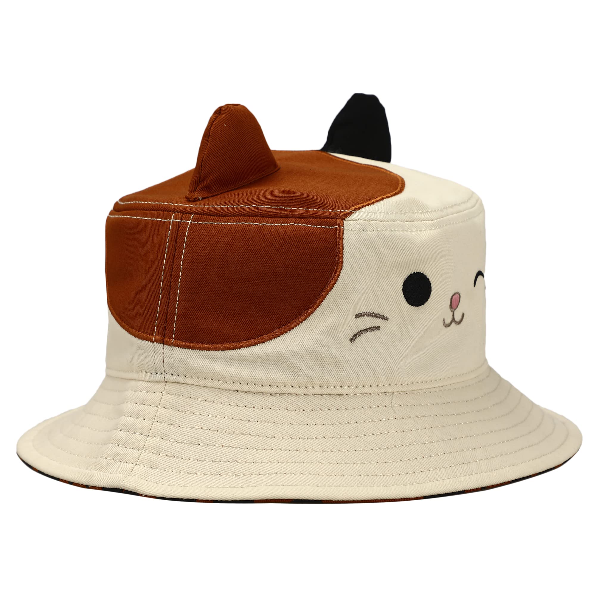 Bioworld - Squishmallows Cam The Cat Inspired Bucket Hat Off-White