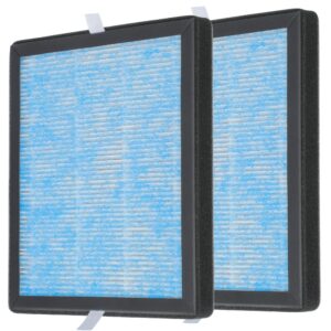 helhunlee 2 pack r1 p1802 p1801 3-in-1 h13 hepa filter replacement, compatible with yiou r1 p1802 and elechomes p1801 air purifier