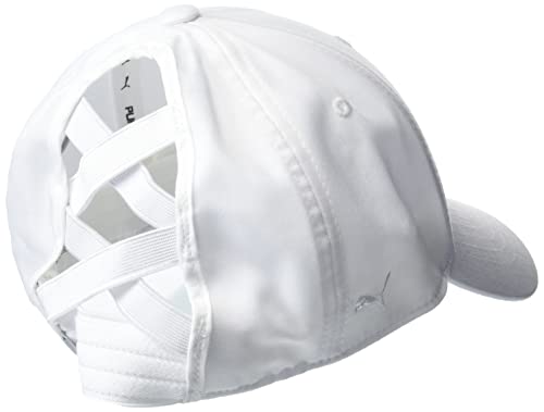 Puma Golf Women S Ponytail P Cap, Bright White-Bright White, OSFA