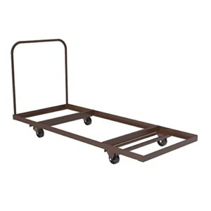 correll flat stacking table truck; 12-16 rectangular table capacity up to 90" long, 30"x90", commercial duty steel construction