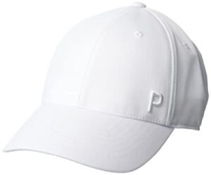 puma golf women s ponytail p cap, bright white-bright white, osfa