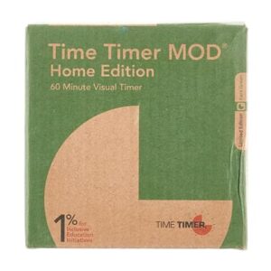 TIME TIMER Home MOD - 60 Minute Kids Visual Timer Home Edition - for Homeschool Supplies Study Tool, Timer for Kids Desk, Office Desk and Meetings with Silent Operation (Fern Green)