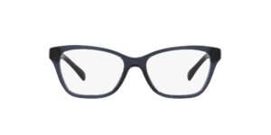 coach hc6196u universal fit prescription eyewear frames, transparent blue/demo lens, 52 mm