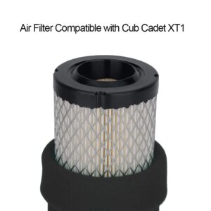 22-083-01 Air Filter Cleaner, 2Pcs Air Filter Kit Compatible with Kohler 5400 Series KS540 17-19.5hp Engine, Replace 22-083-01-S 22-883-01-S 2208301s Cub Cadet XT1 Riding Lawn Mower Tractor Mower