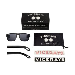 ViceRays Sunglasses for Men & Women, Sunglasses with Polycarbonate Lenses, UV 400 Protective Sunglasses For Both Men and Women – Shatter Resistant Mirrored Lens (Pitch Black)