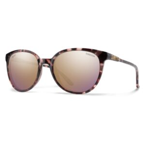 smith cheetah lifestyle sunglasses - b4bc rose tortoise | chromapop polarized rose gold