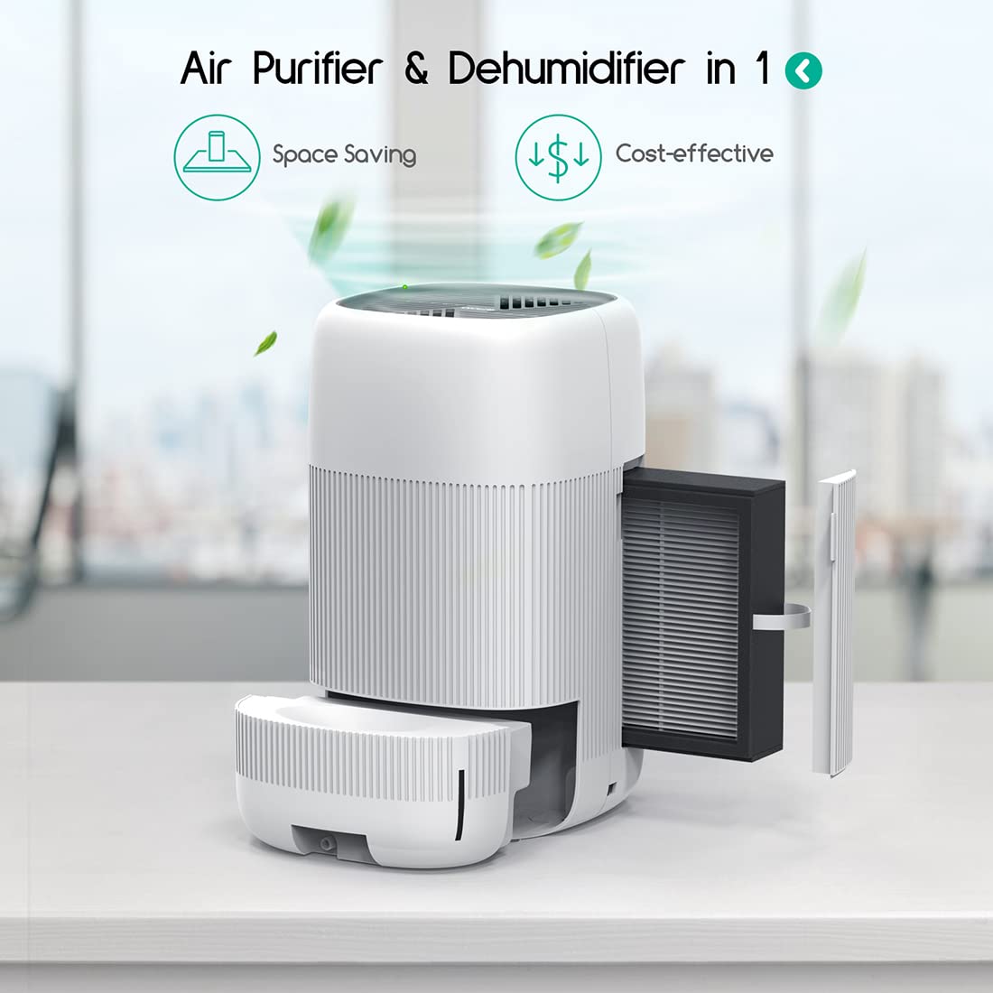 Air Purifier and Dehumidifier 2 in 1, Afloia Air Purifier Q10 Filter Replacement