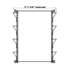 FixtureDisplays® Up to 19.75" Wide 4-Pocket Adjustable Display Rack, Wall Mounted Greeting Post Card Christmas Holiday Card Holders White Bars Silver Pockets 11608-WHITE-SINGLE-NPF-SL