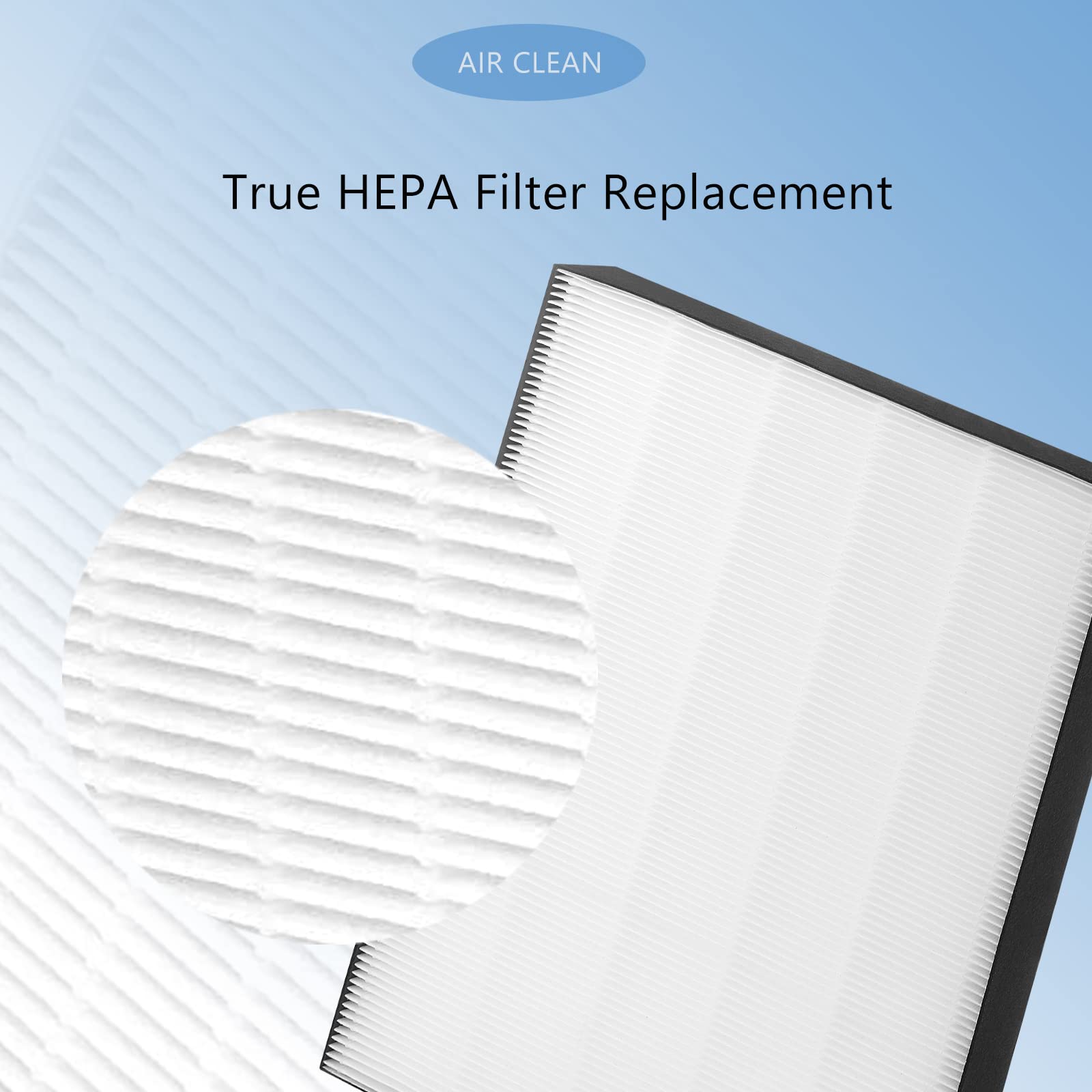 2 Set Air400 True HEPA Replacement Filter Set Compatible with Bissell Air400 Air Cleaner Purifier, 2521 True HEPA Filters and Pre-Filters, 2520 Activated Carbon Filters, Part No# 2521, 2520