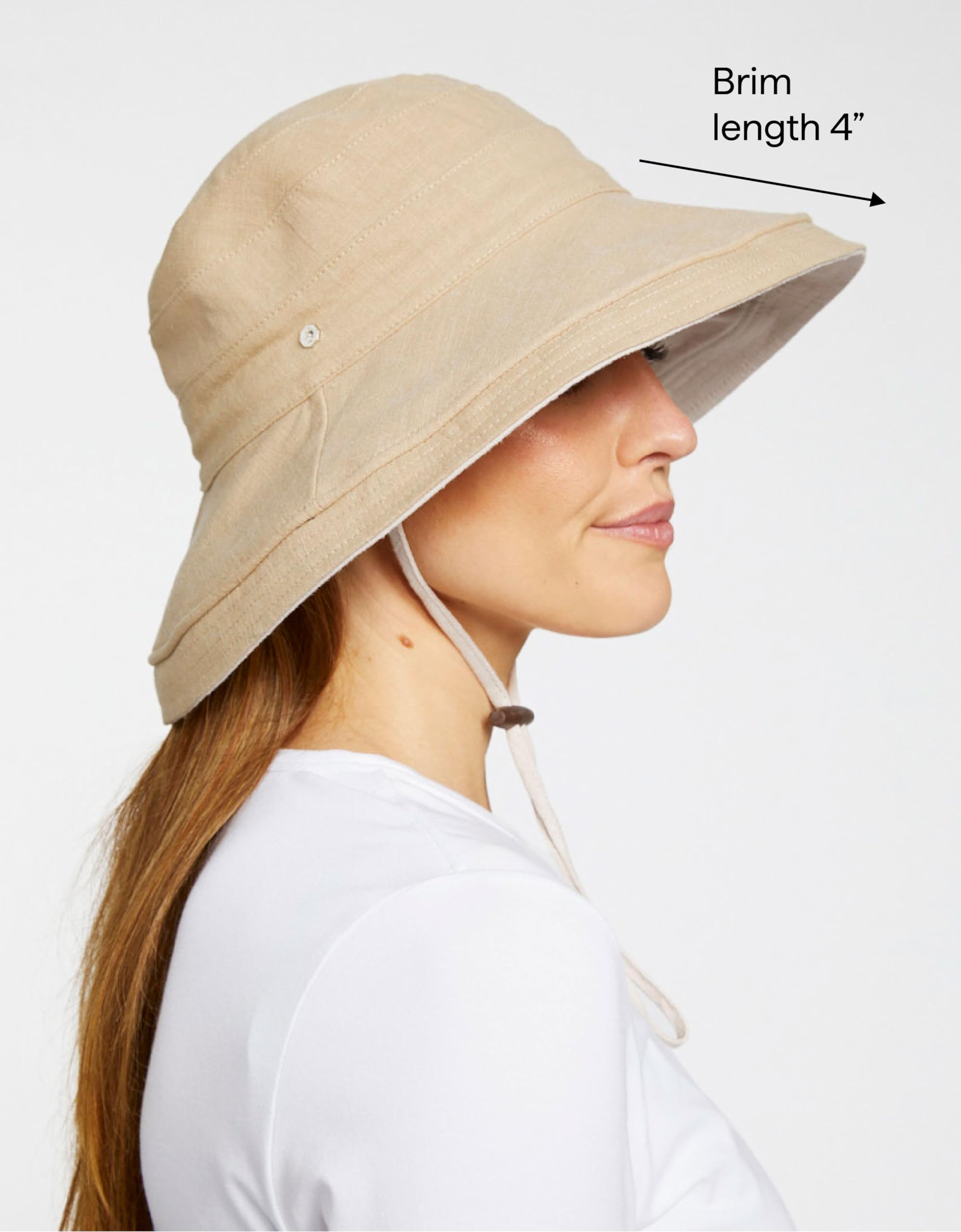 Solbari Holiday Sun Hat - UPF50+ Reversible, Foldable & Packable UV Sun Protection Hat with Full Coverage Brim and Adjustable Drawcord, Natural/Beige Under Brim, Small-Medium