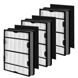 nishcon hapf600 hepa filters for holmes hap616, hap633, hap653, hap726, hap756, hap759, hap8615, hap8650, hap9726 air purifier, replace hapf600tcs (3 hepa filters& 3 carbon filters)