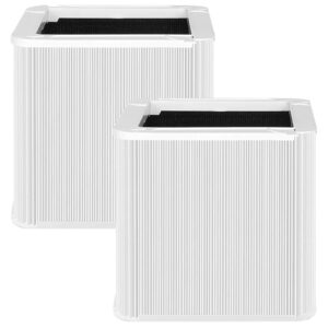 211+ auto replacement filter compatible with blueair blue pure 211+ auto air cleaner purifier, foldable particle and activated carbon replacement filter, 2 pack