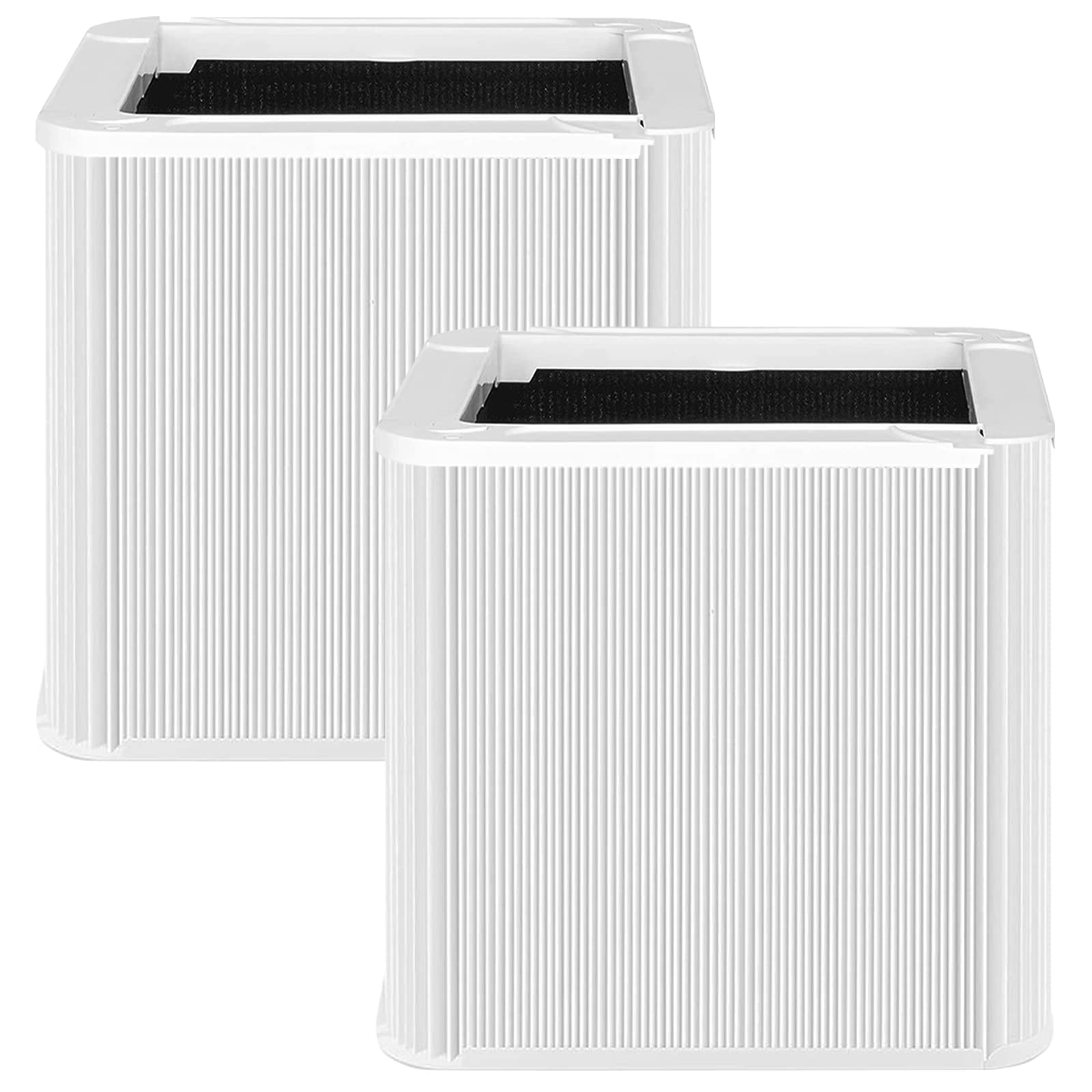 211+ Auto Replacement Filter Compatible with Blueair Blue Pure 211+ Auto Air Cleaner Purifier, Foldable Particle and Activated Carbon Replacement Filter, 2 Pack