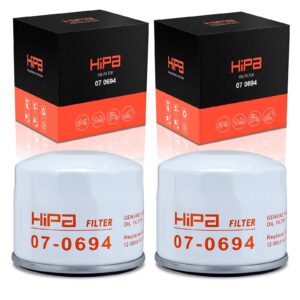 hipa 12-050-01-s oil filter for kohler 7000 5400 series ch18-ch25 cv18-cv25 engine lawn mower cub cadet xt1 lt42 lawn tractor replace 12 050 08 cub cadet kh-12-050-01-s pack of 2