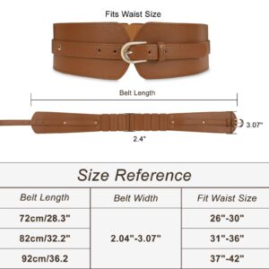 SUOSDEY Womens Wide Elastic Waist Belt for Dress Ladies Stretch Cinch Belt for Girls