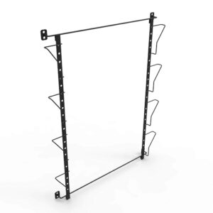 FixtureDisplays® Up to 19.75" Wide 4-Pocket Adjustable Display Rack, Wall Mounted Greeting Post Card Christmas Holiday Card Holders 11608-BLACK-SINGLE-NPF-SL