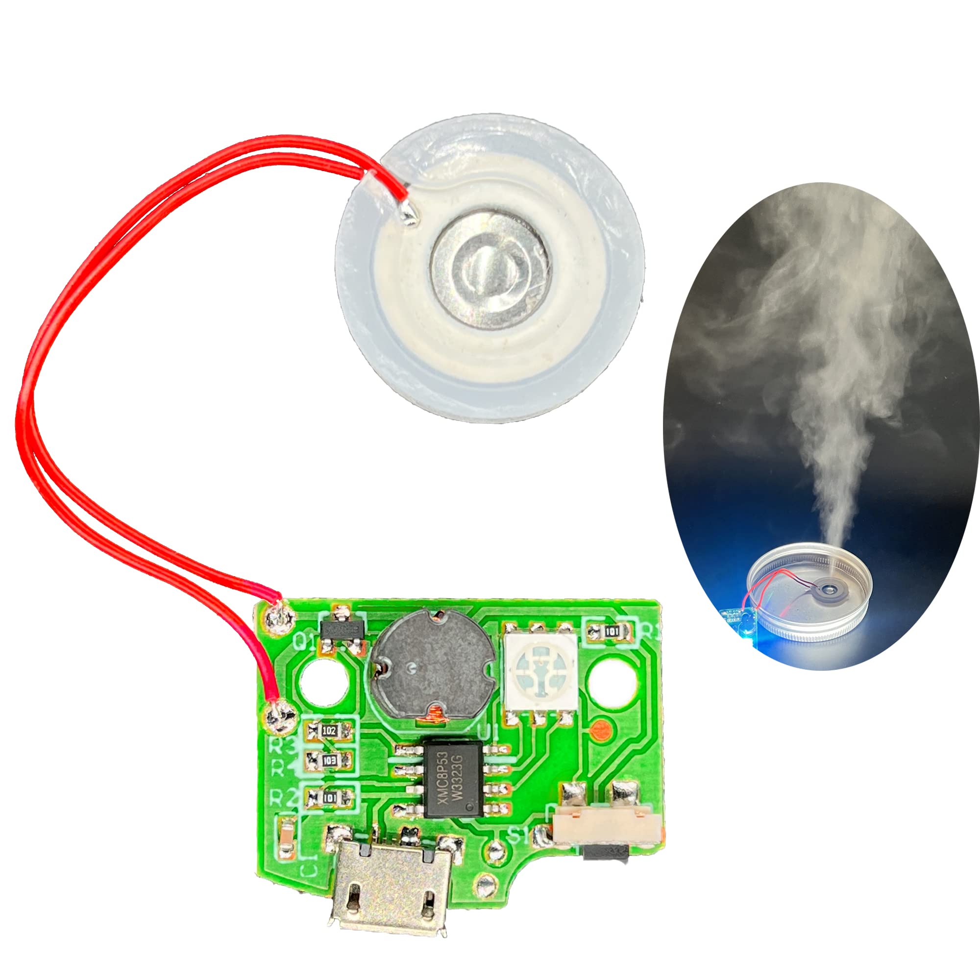 Atomization Disc mist maker Ultrasonic Atomization Module Ultrasonic fogger DIY Humidifier with PCB 5V