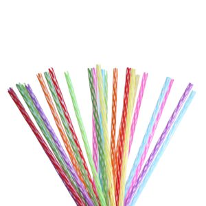 hogg rainbow reusable straws 24 pack - 11in