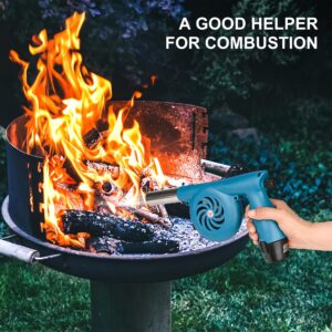 ELSOON Electric Bellows Portable Fireplace Tools 12V 5000 RPM Fan Bellows Fire Wood Stove Blower Outdoor BBQ Camping Fire Fan