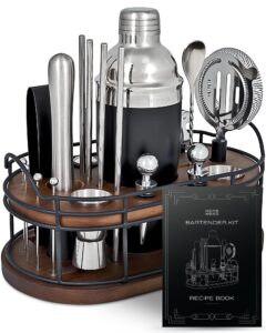 22-piece bar set, cocktail shaker, bartender kit - cocktail kit, bar accessories for the home bar set, cocktail shaker set, cocktail set, bar tools, bartender set, bar kit, shaker set bartender kit