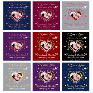 WISH TREE Custom Anniversary Blanket Gifts with Name Pictures, Valentine Gifts for 1th 5th 10th 15th Anniversary, Custom Blanket for Couple, Wedding Anniversary Romantic Gifts for Wife Husband Couple