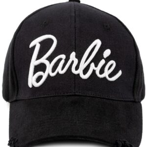 Barbie Cap Adults Teens Womens Embroidered Logo Black Hat One Size OneSize