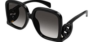 gucci gg1326s black/grey shaded 58/19/140 women sunglasses