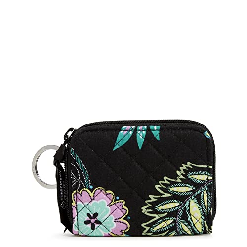 Vera Bradley Women's Cotton Petite Zip-around Wallet With RFID Protection, Island Garden - Recycled Cotton, One Size