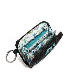 Vera Bradley Women's Cotton Petite Zip-around Wallet With RFID Protection, Island Garden - Recycled Cotton, One Size