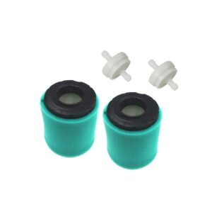 tenomal 2 pack 796032 591583 air filter short type + 798911 pre filter with fuel filter 394358 replace b&s 5429k, 591383, 796032 oem air cleaner cartridge fits lawn mower