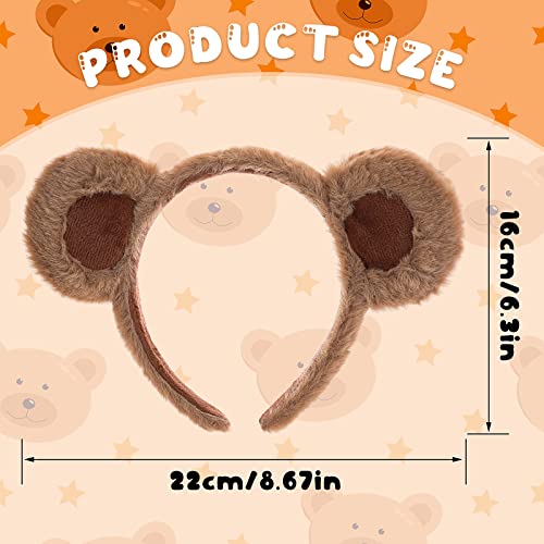 WLLHYF Easter Bear Ears Headband Cute Party Headwear Face Wash Headband Animal Head Wear Fashion Hairband Valentine's Day Hair Hoops Hair Accessories for Adult Kids Party Decoration