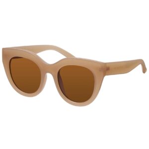 mosanana Oversized Round Cat Eye Sunglasses for Women Trendy Beige Tan Big Large Cool Cute Fashion Chunky Funky Stylish Aesthetic Mantis