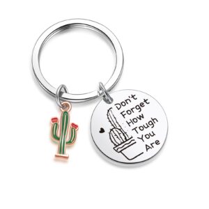 znosvei cactus keychain encouragement keychain for women cactus decor keychain, cactus keychain, standard