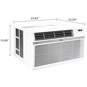 LG 12,000 BTU Smart Window Air Conditioner, 115V, AC Window Unit for Rooms up to 550 Sq. Ft., Perfect for Kitchen or Living Room, Phone & Voice Control, Works with LG ThinQ, Amazon Alexa, Hey Google