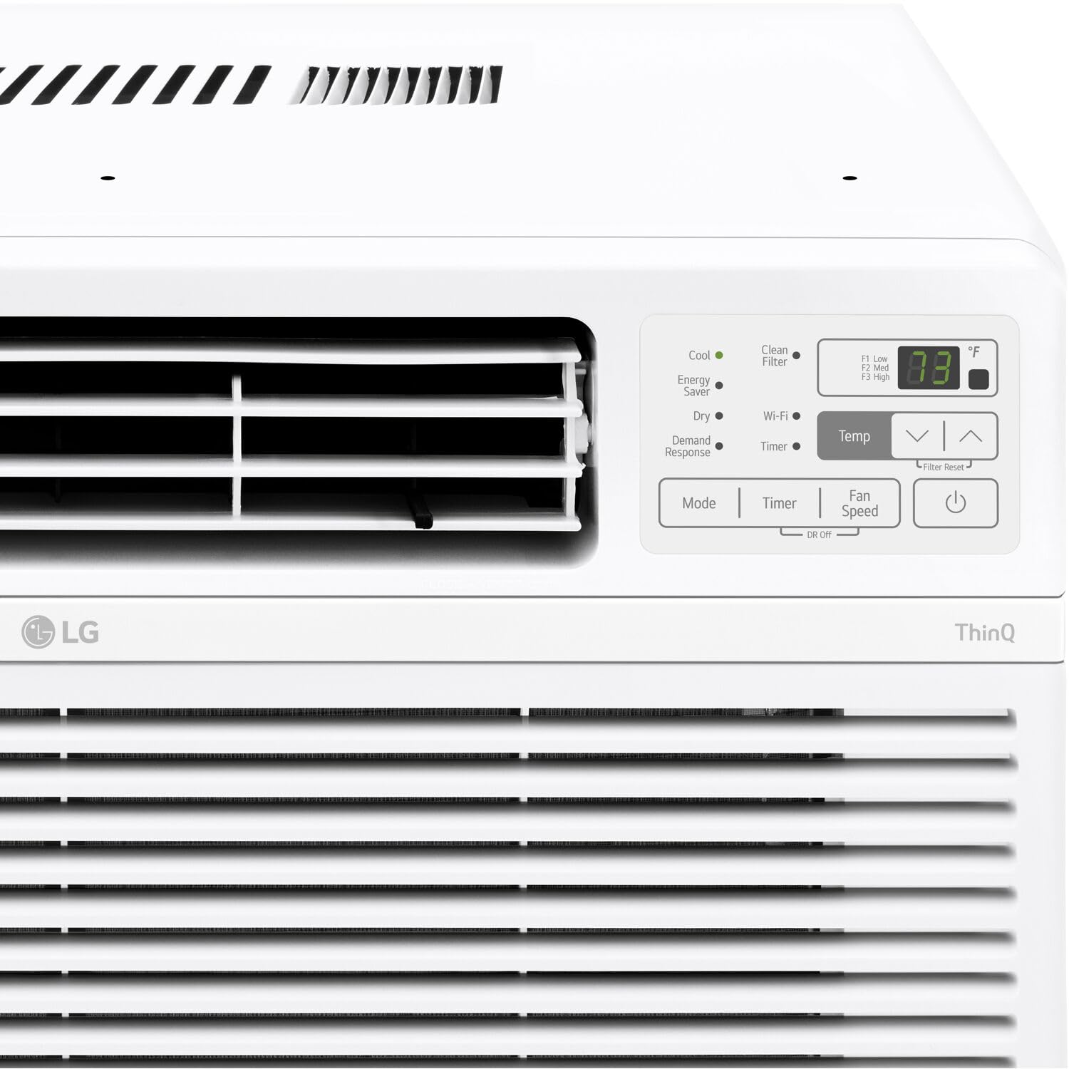 LG 12,000 BTU Smart Window Air Conditioner, 115V, AC Window Unit for Rooms up to 550 Sq. Ft., Perfect for Kitchen or Living Room, Phone & Voice Control, Works with LG ThinQ, Amazon Alexa, Hey Google