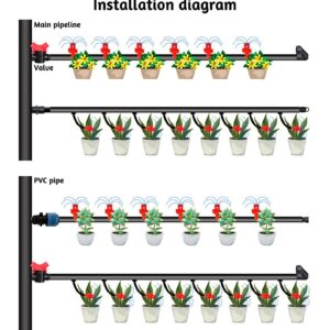 La Farah 150pcs 90/180/360 Degree Polyethylene (PE) Micro Sprayer Refraction Automizing Sprinkler Nozzle Irrigation System Garden Lawn Plant Irrigation Water Sprinkler