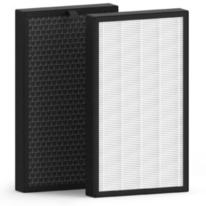 kj350g replacement filter compatible with tosot air cleaner purifier kj350g, true hepa high-efficiency activated carbon filter, 2 pack