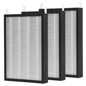 fcfmy 3 packs hepa/carbon combo replacement filters for nuwave large area oxypure air cleaner purifier 47001, 47002, 47003, and 47004