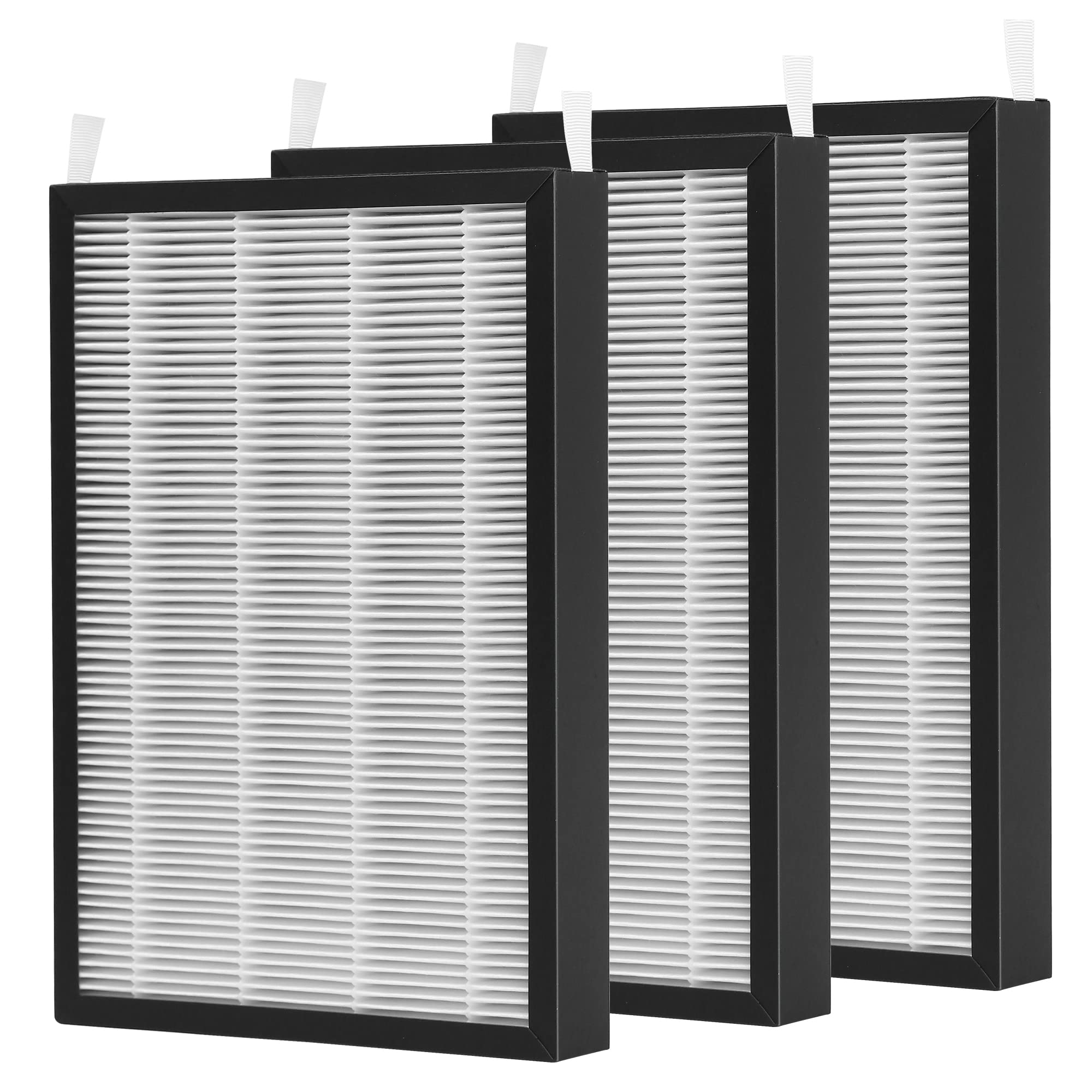 FCFMY 3 Packs HEPA/Carbon Combo Replacement Filters for NuWave Large Area OxyPure Air Cleaner Purifier 47001, 47002, 47003, and 47004