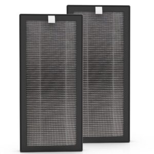 vegebe 2-pack kj70f / kj70f-117 replacement filter, compatible with keylitos kj70f / kj70f-117 up to 560ft² air purifier, 3-in-1 h13 true hepa