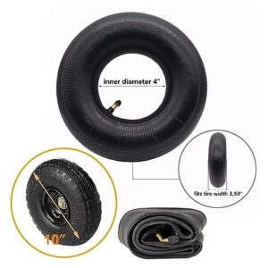 4.10/3.50-4 Tubes 4.10 3.50-4 Heavy duty Tire Inner Tube fits Hand Truck Electric Tricycle Wheelbarrows One-wheeled carts lawnmower and More Bending ValveTR-87 2-pack (4.10/3.50-4)