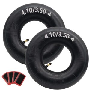 4.10/3.50-4 Tubes 4.10 3.50-4 Heavy duty Tire Inner Tube fits Hand Truck Electric Tricycle Wheelbarrows One-wheeled carts lawnmower and More Bending ValveTR-87 2-pack (4.10/3.50-4)