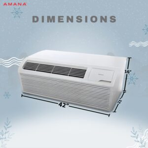 Amana Distinctions Model 14,700 Cooling Capacity, 10.6 EER, Packaged Terminal Air Conditioner (PTAC) Unit with 3.5 kW Electric Heat Kit DCP153A35AA - Replaces Model PTC153G35AXXX